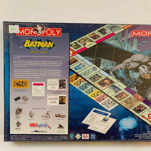 Hasbro | Games | Vintage Monopoly Batman Collectors Edition Board Game ...